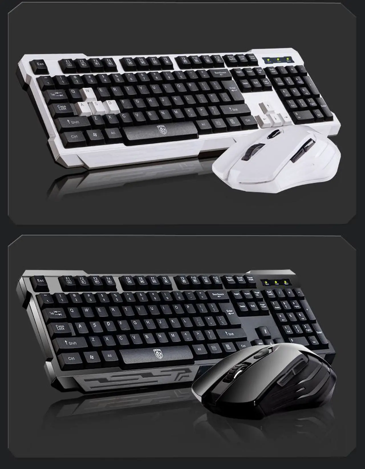 Delog Ergonomic Design, Cool Exterior 2.4GHz Wireless Waterproof Gaming ...