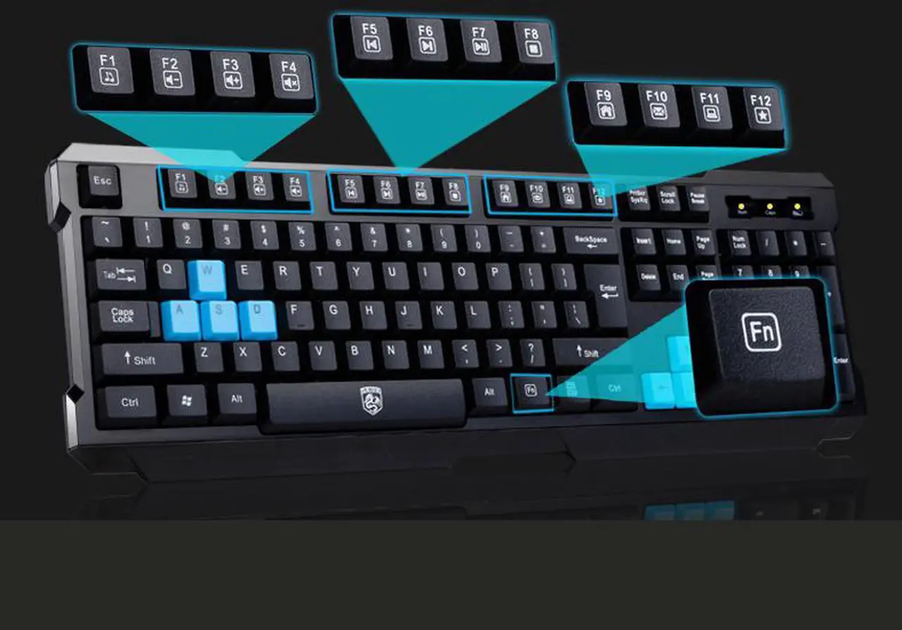 CORN Ergonomic Design, Cool Exterior 2.4GHz Wireless Waterproof Gaming ...