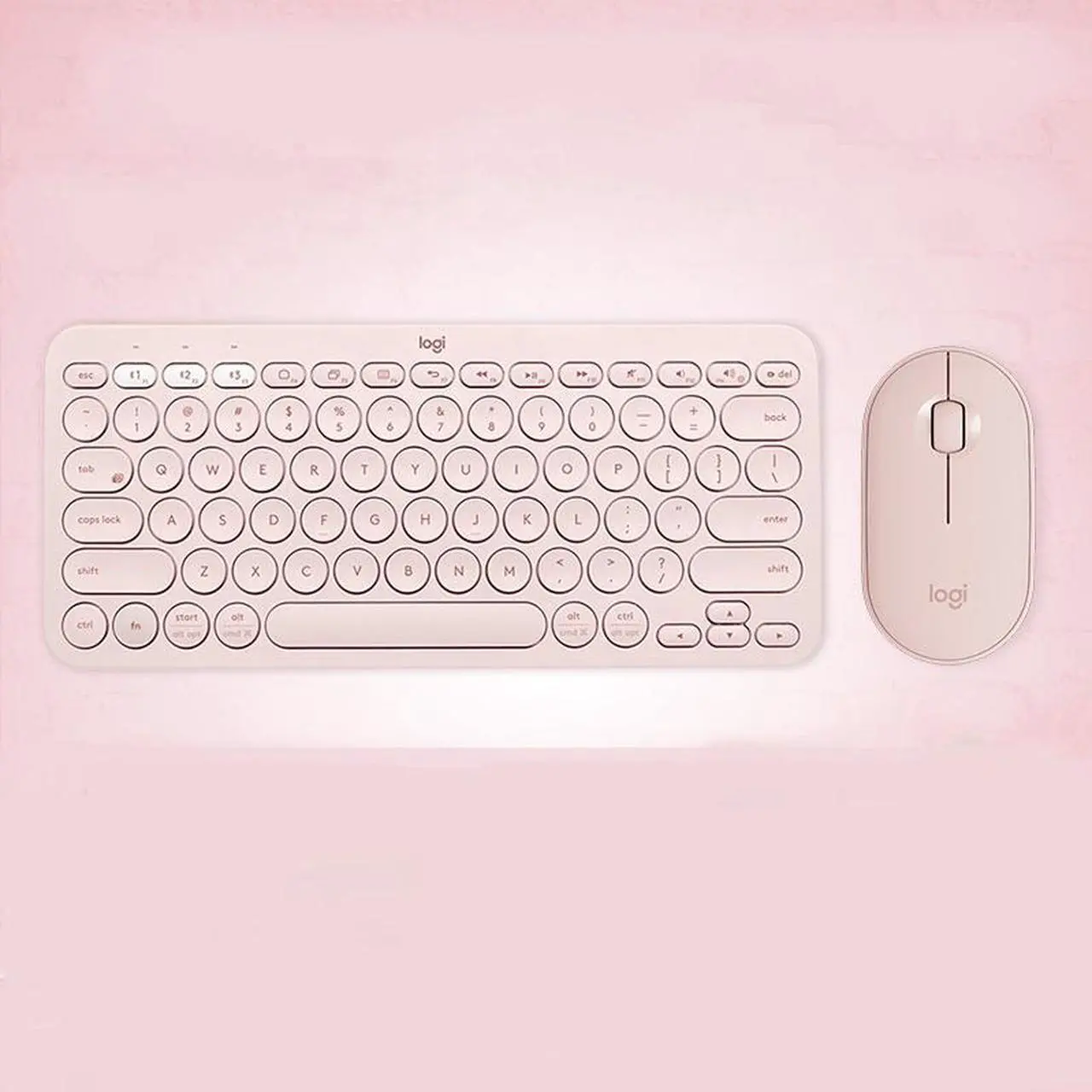 Logitech K380 920-007559 Pink Bluetooth Wireless Mini Keyboard and ...