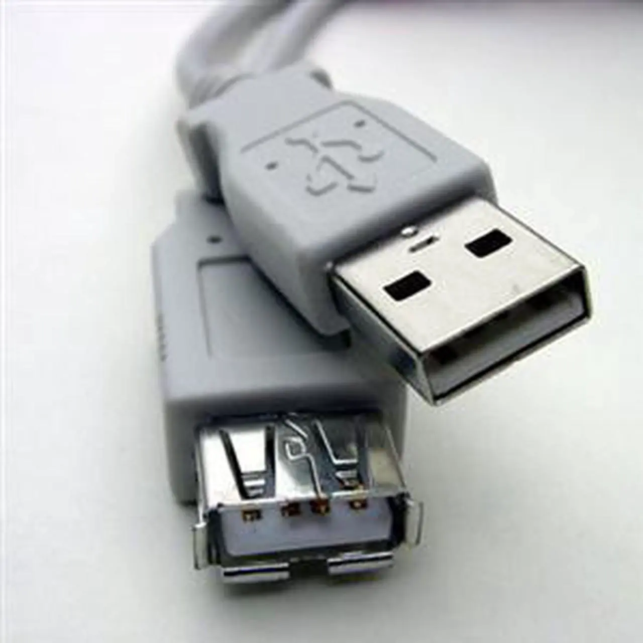 USB Port Extension Cable Gray, Fully Rated 24 AWG "A" To "A" Receptacle ...