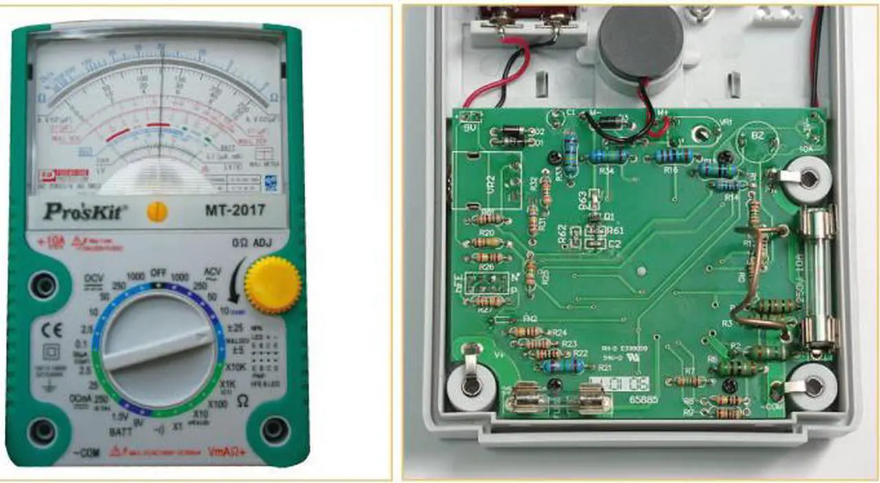 Proskit MT-2017 AC/DC LCD Protective Function Analog Multimeter,Ohm ...