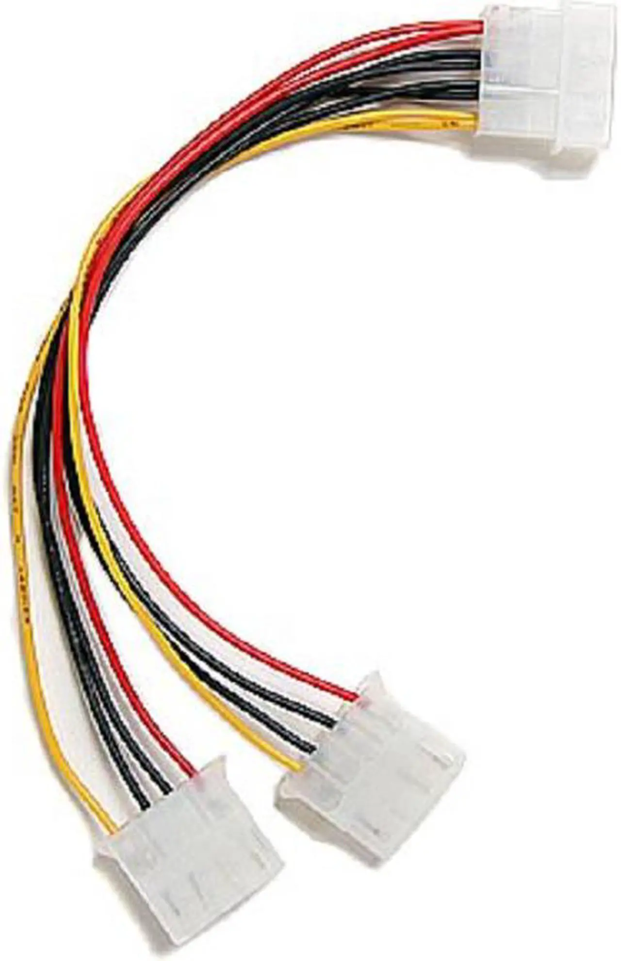 Computer Molex 4 Pin Power Supply Y Splitter Cable, 4-pin Molex Male to ...