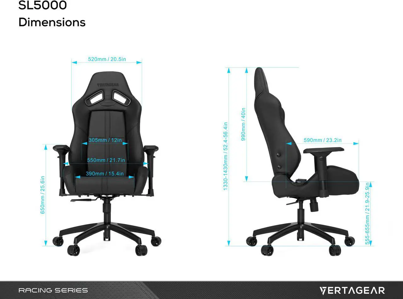 Vertagear VG-SL5000_BK S-Line SL5000 Gaming Chair - Newegg.com