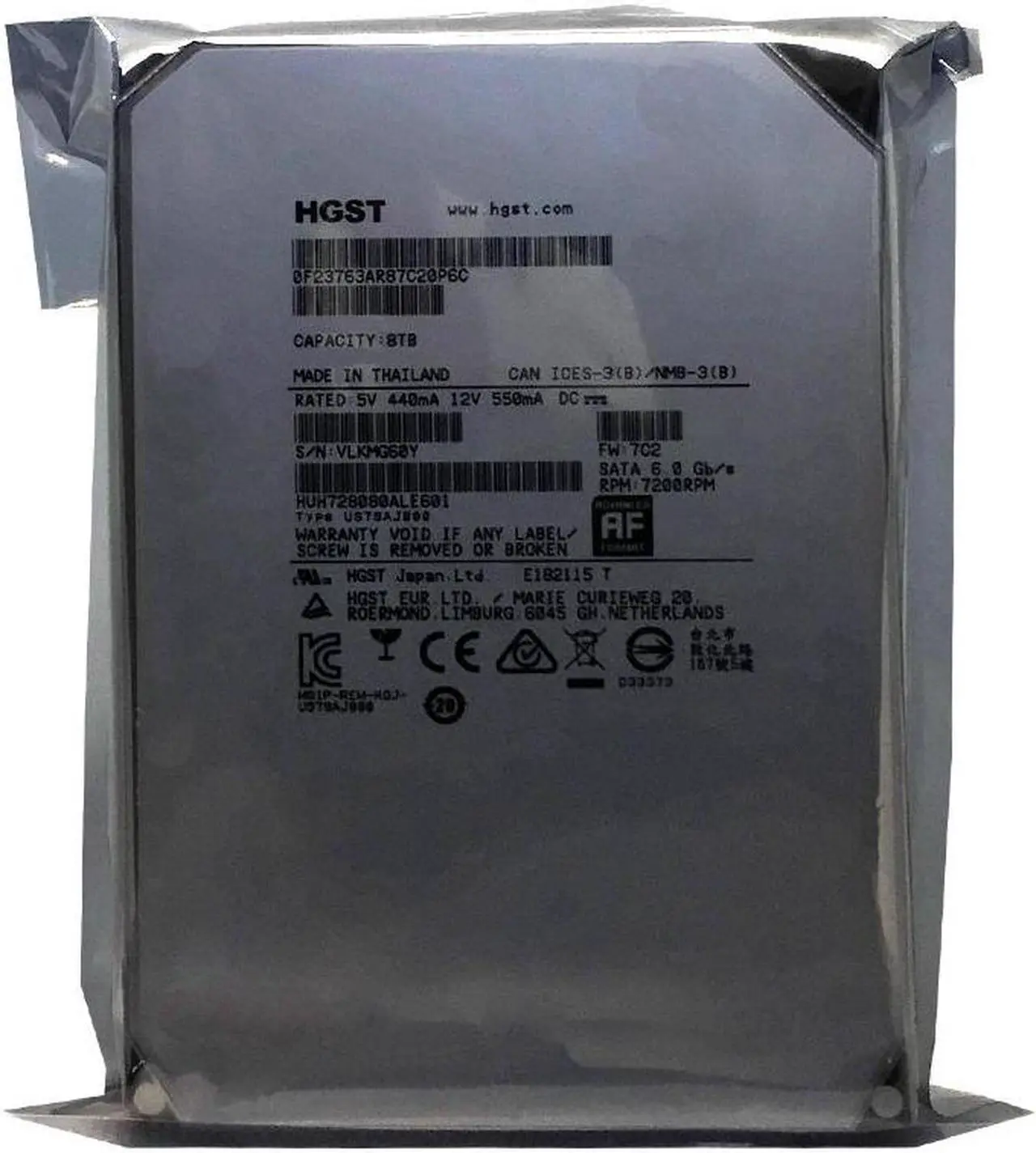 Refurbished: HGST Ultrastar He8 HUH728080ALE601 (0F23664) 8TB 7200 RPM ...
