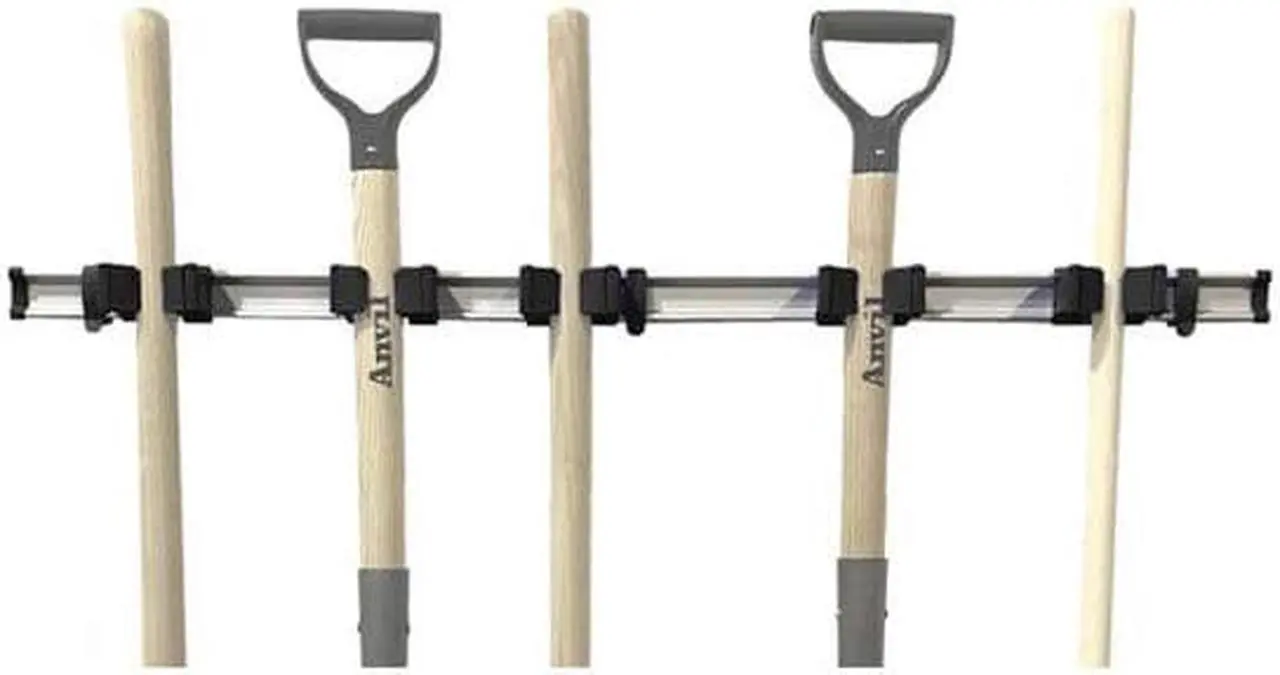 TOOLFLEX 9-5-1 37" Black Mop, Broom and Squeegee Tool Organizer, 5 Tool ...