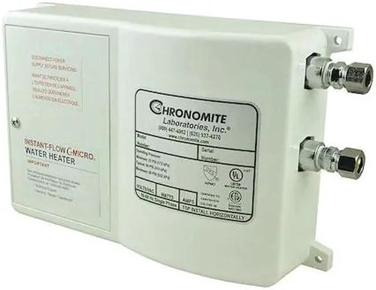 CHRONOMITE CM-30L/208 110F Electric Tankless Water Heater, Undersink ...