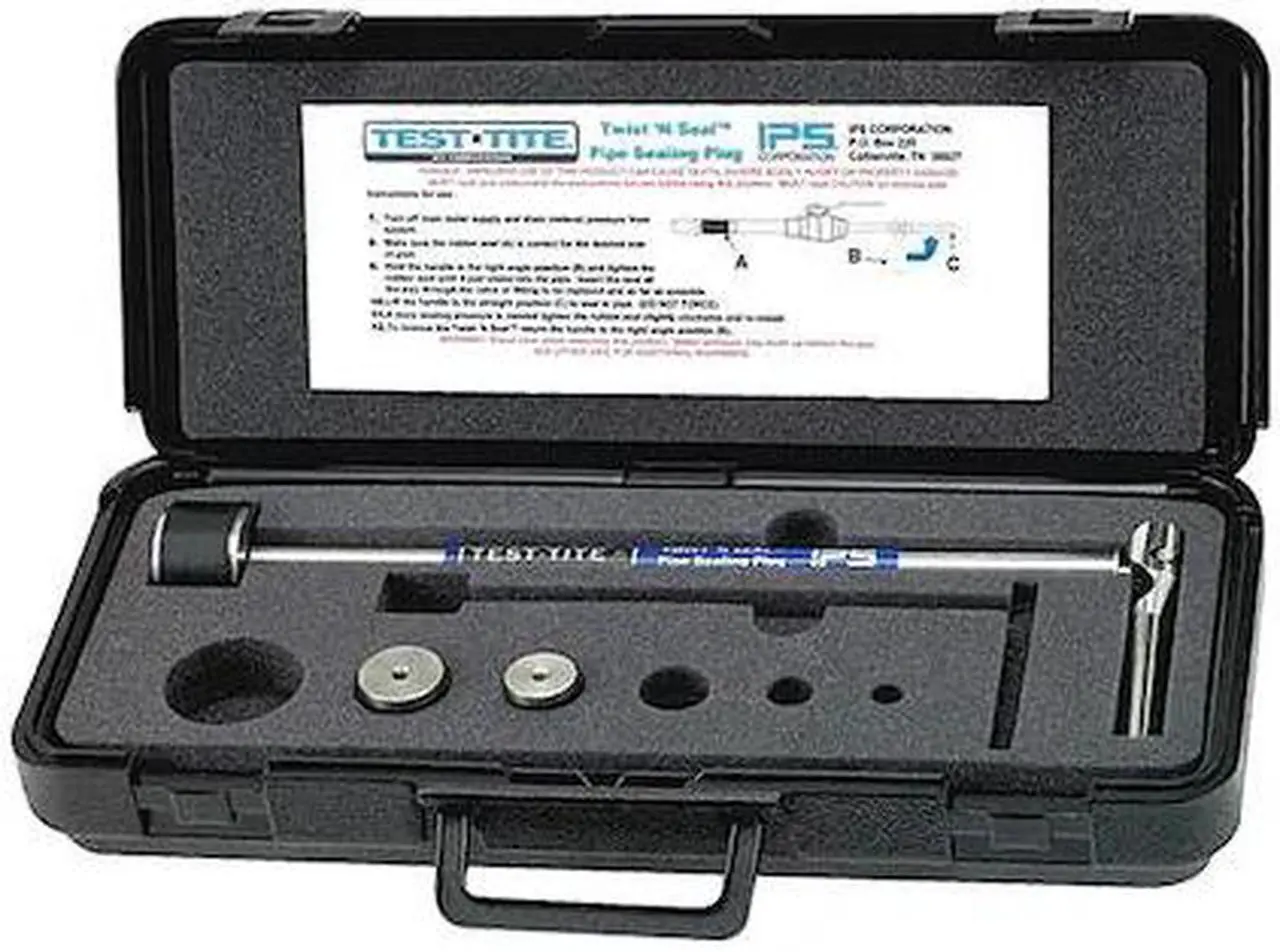 TEST-TITE 83790 Twist 'N Seal Pipe Sealing Plug Kit 1-1/4" to 2 ...