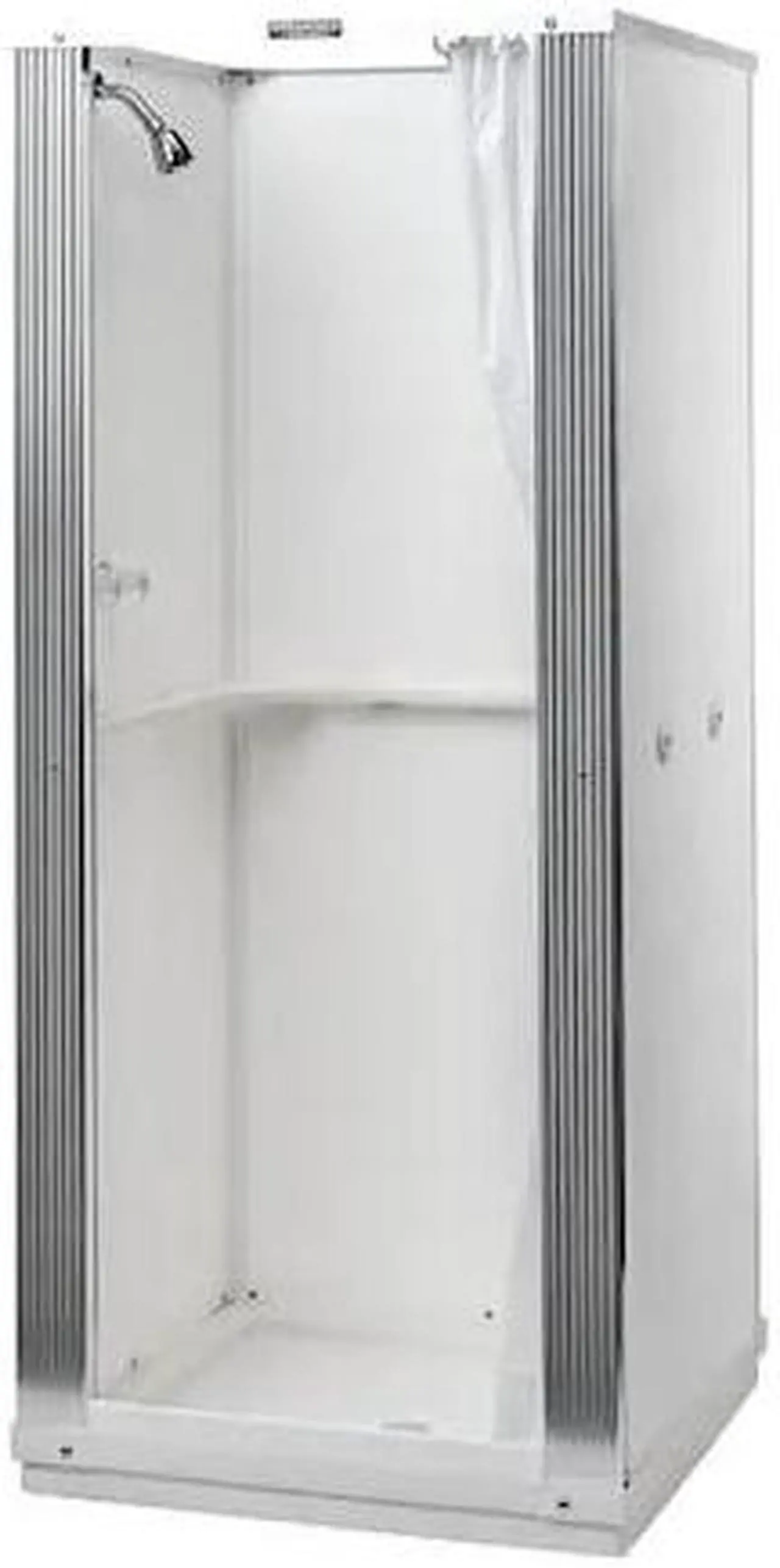 MUSTEE 80 Durastall Square Shower Stall, 32-5/8 in x 32-5/8 in Base, 75 ...