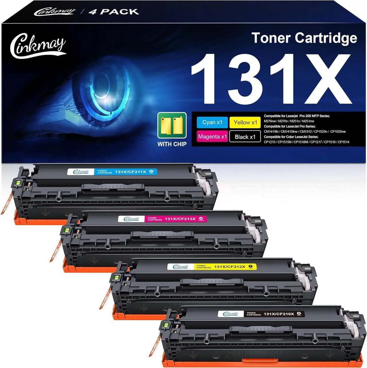 131X Toner Cartridge 4 Pack | Replacement 131A 131X Toner Cartridges ...
