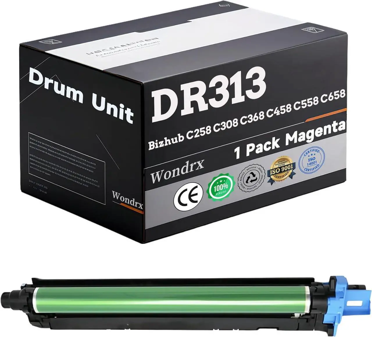 DR313 A7U40RD Imaging Drum Unit Compatible for Konica Minolta Bizhub C258 C308 C368 C458 C558 ...