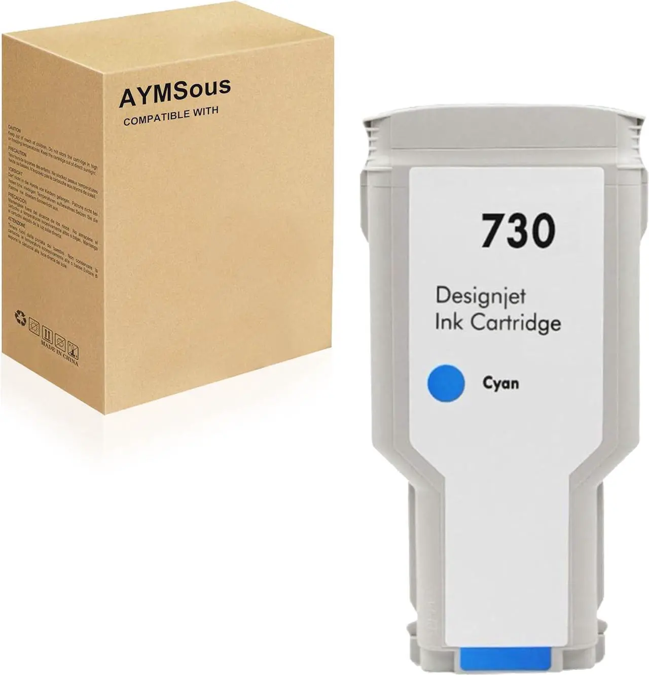 Compatible Ink Cartridge Replacement 730 DesignJet T1600 T2600 T1700 MFP Series Printers (300ML ...