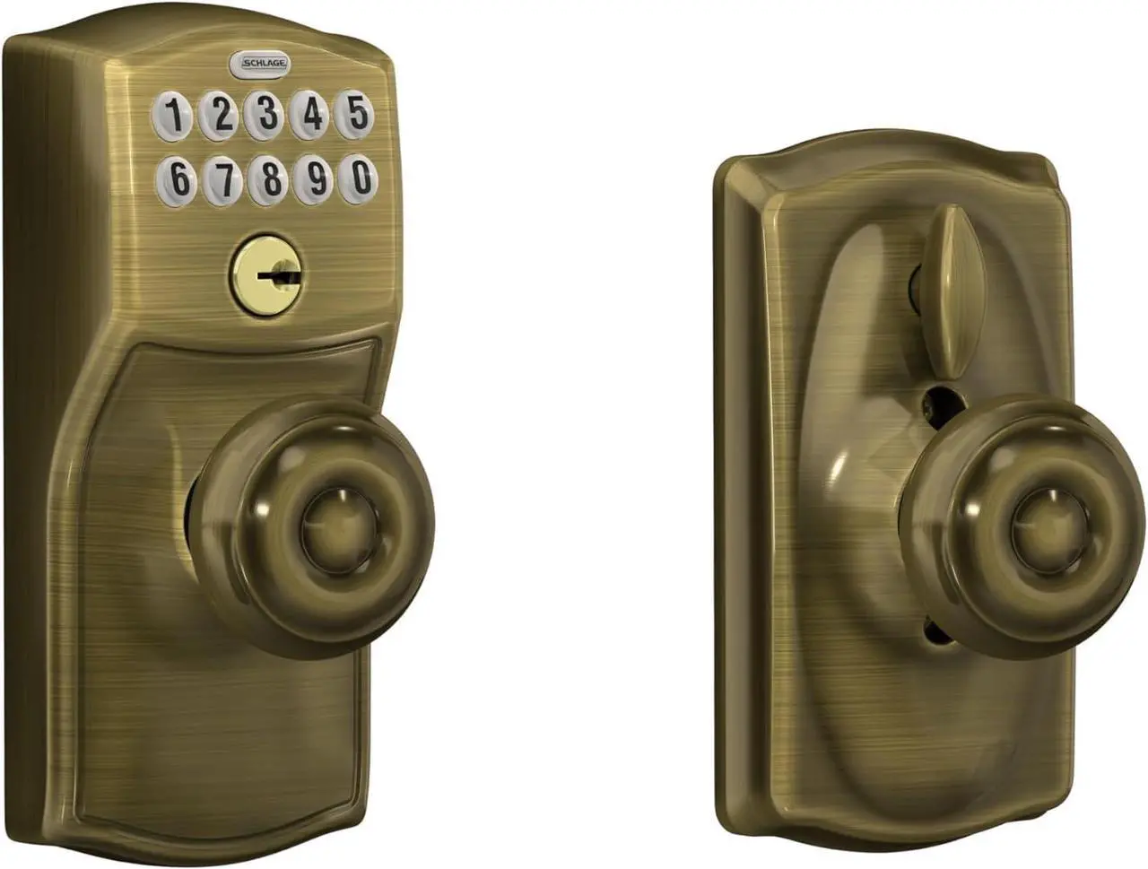 SCHLAGE FE595 CAM 609 GEO Camelot Keypad Entry with Flex-Lock and ...