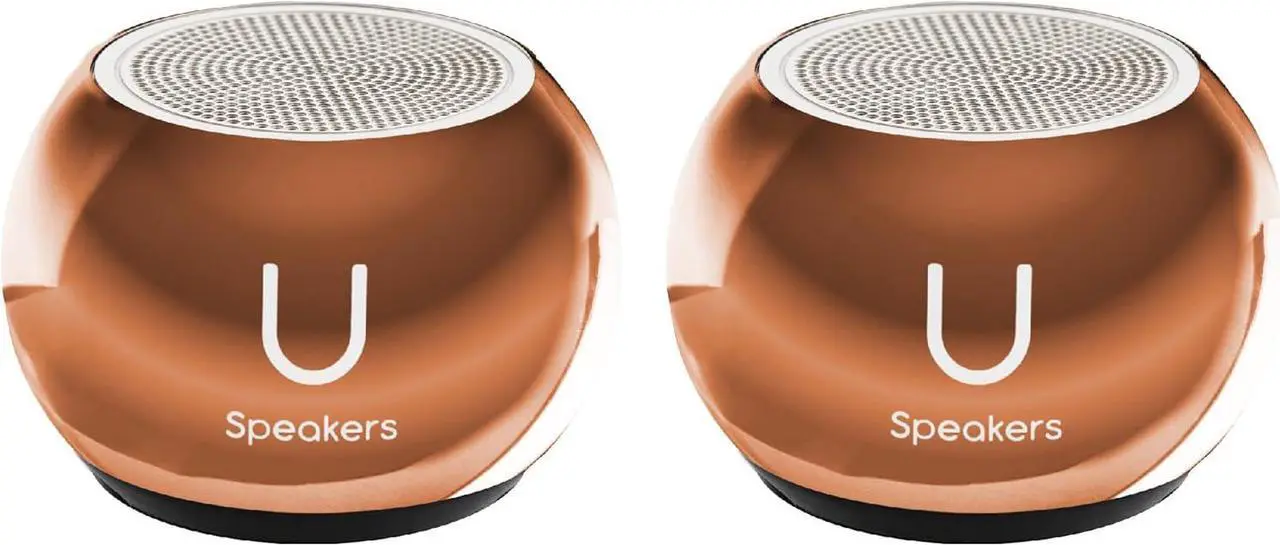 U Speakers Mini Bluetooth Computer Speaker 2-Pack Bundle with Matching ...