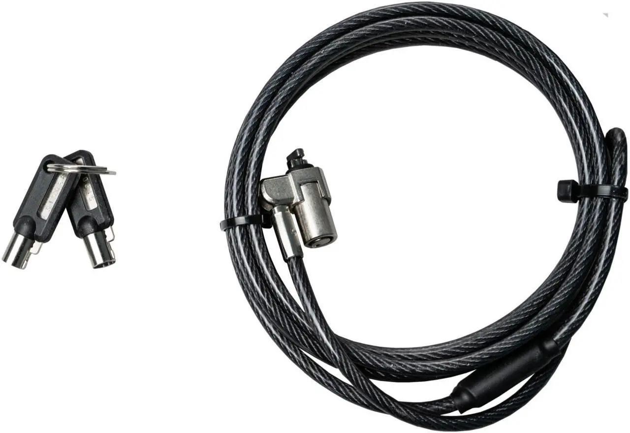 CTA Digital Steel Security K-Slot Cable Lock - Silver - Galvanized ...