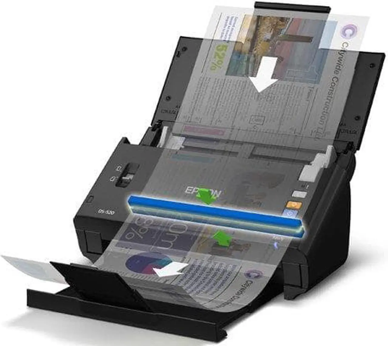 EPSON WorkForce DS-520(B11B234201) Duplex 600 dpi USB color document ...