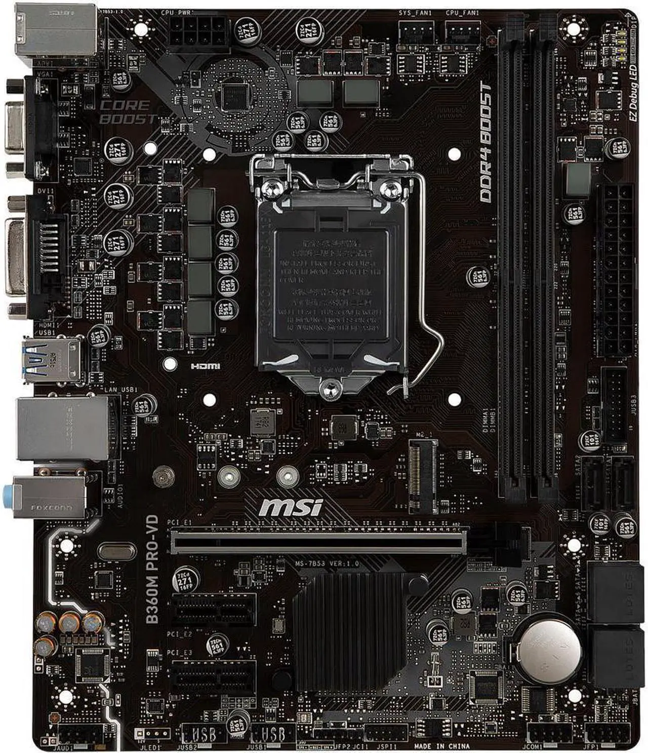Refurbished: MSI PRO B360M PRO-VD LGA 1151 (300 Series) Intel B360 SATA ...