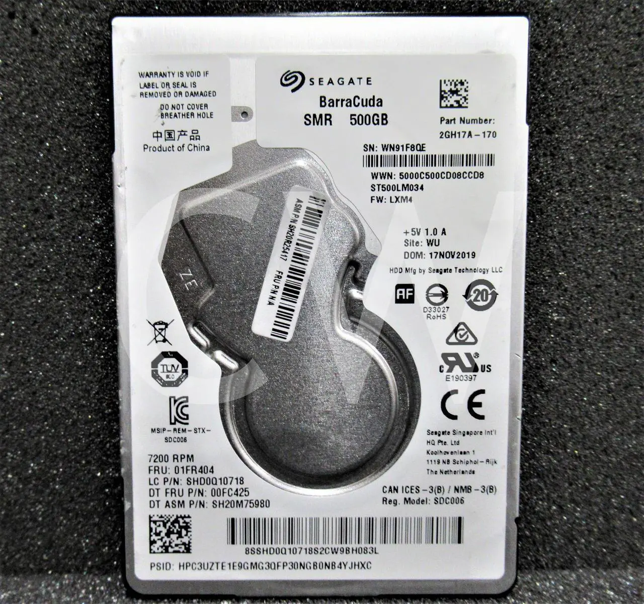 ST500LM034 Seagate 2GH17A 500GB 7.2K RPM 6Gb/s 2.5" SATA Laptop HDD ...