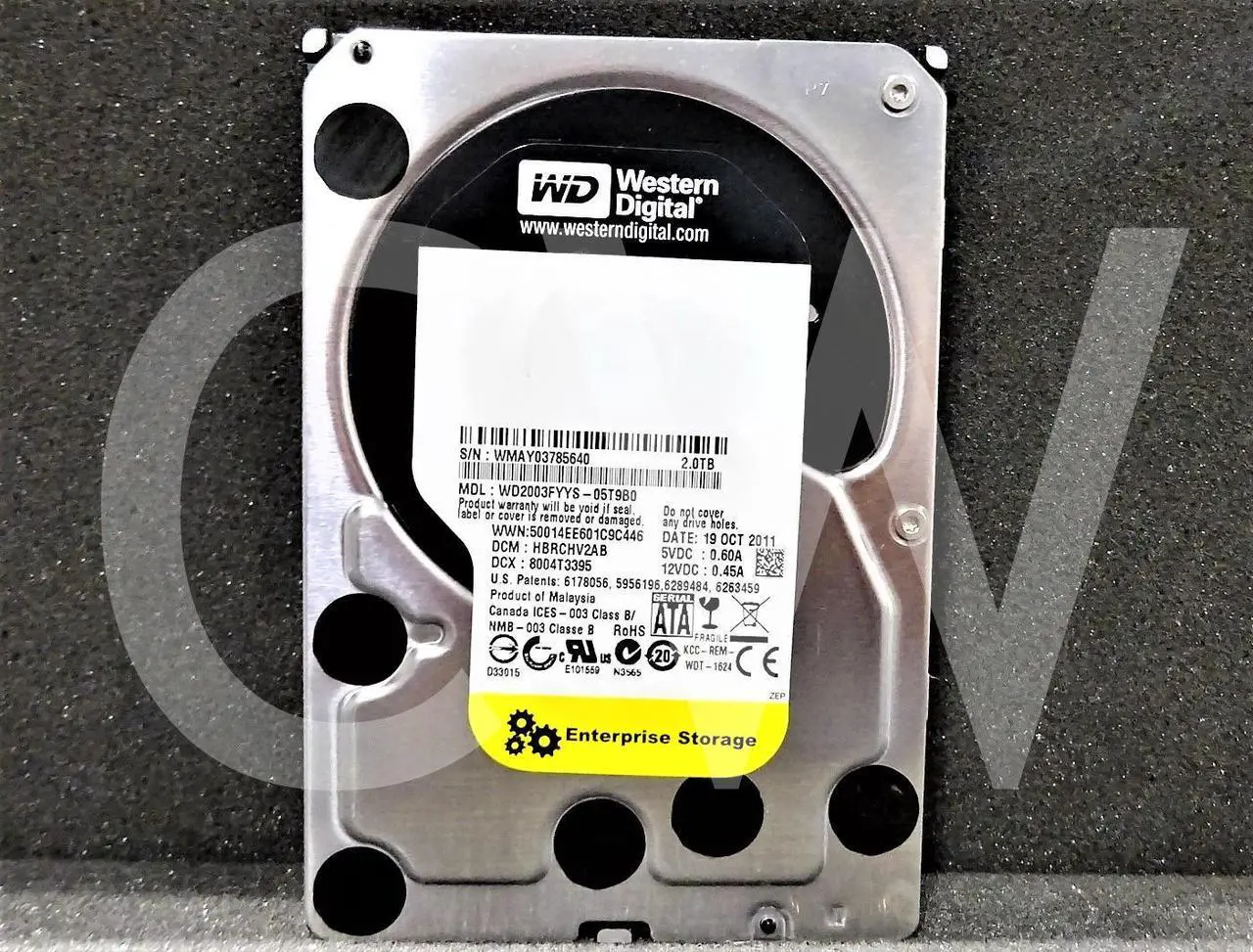 WD2003FYYS Western Digital 2TB 7200RPM 3Gbps 3.5" SATA HDD Hard Drive ...