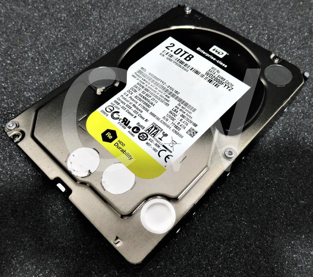 WD2000FYYZ Western Digital 2TB 7.2K RPM 6Gb/s 3.5" SATA SERVER HDD Hard ...
