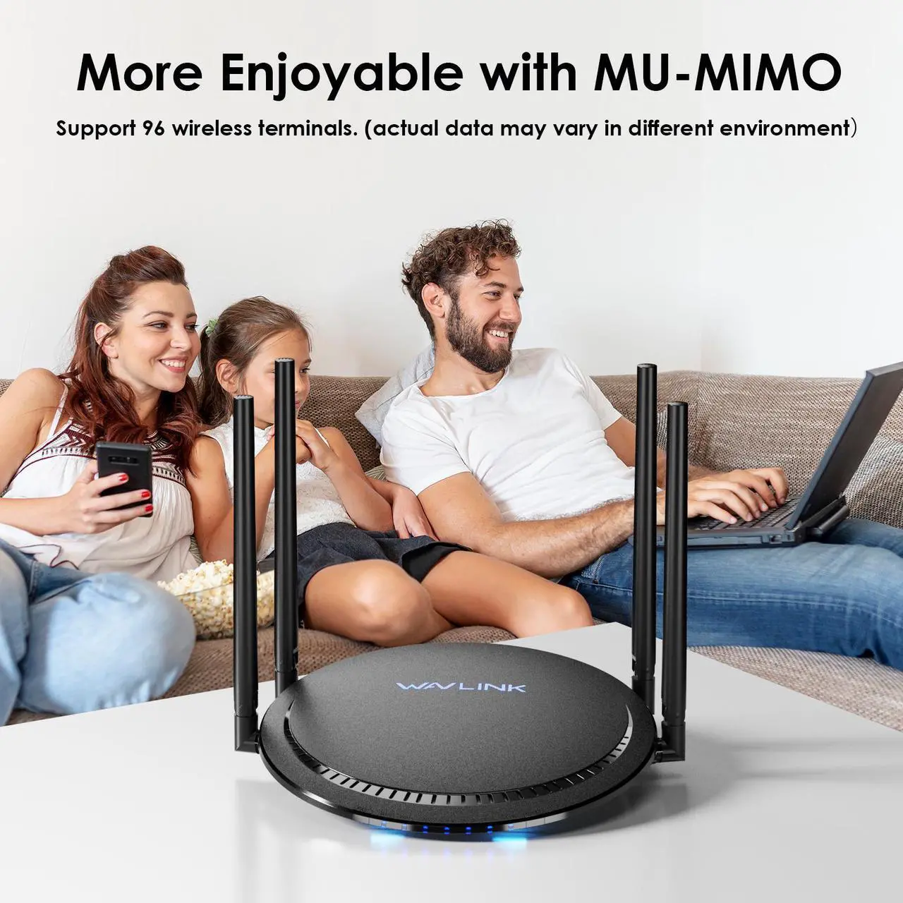 WAVLINK AC1200 Dual Band 5 GHz + 2.4 GHz WiFi Router, Wireless Internet ...