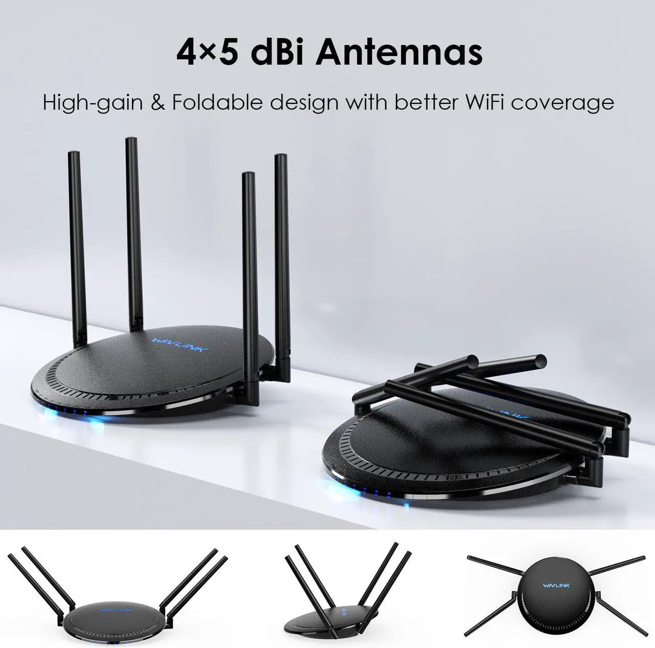 WAVLINK AC1200 Dual Band 5 GHz + 2.4 GHz WiFi Router, Wireless Internet ...