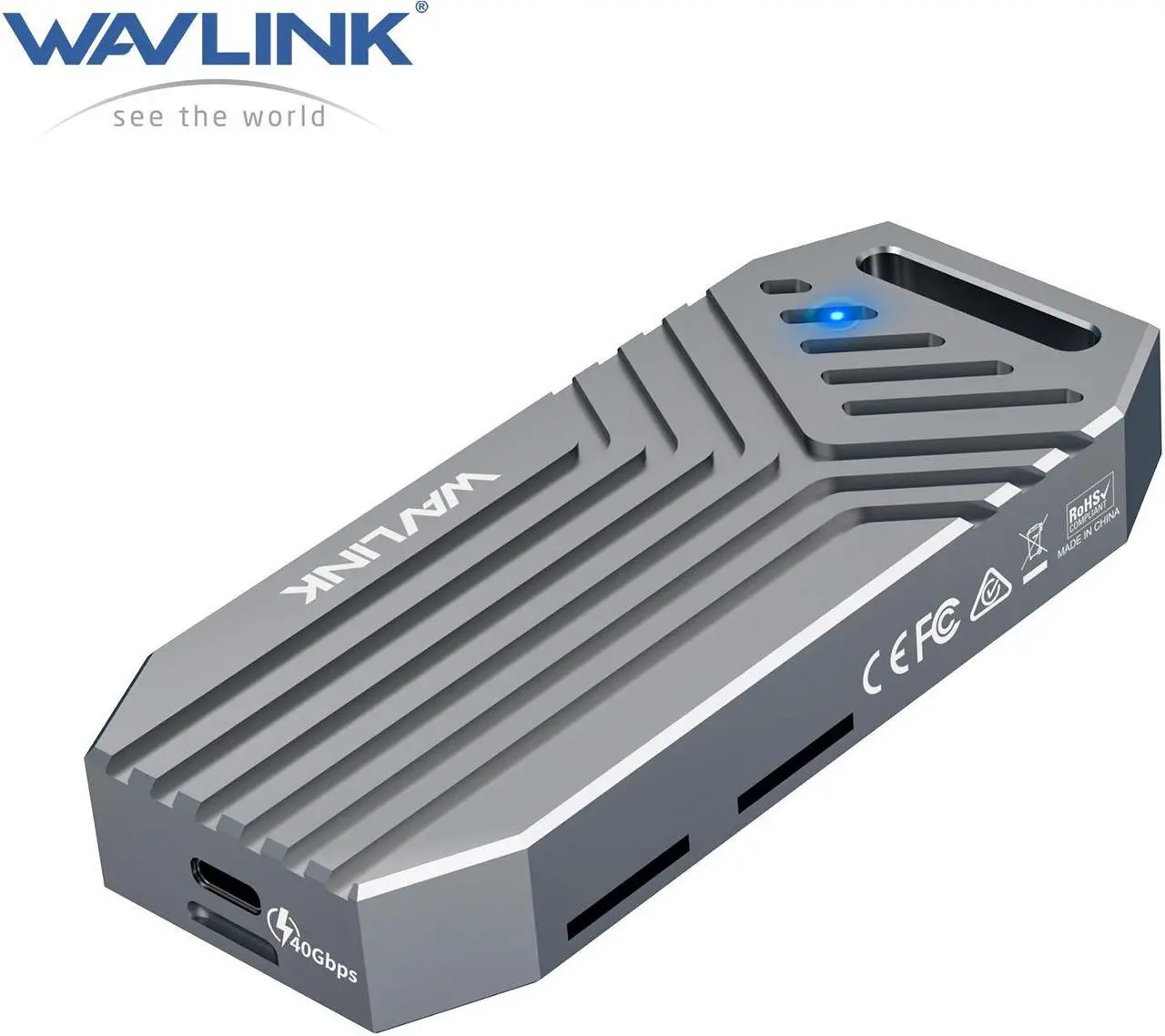 WAVLINK 40Gbps PCIe NVMe SSD Enclosure, USB4 External Hard Drive ...