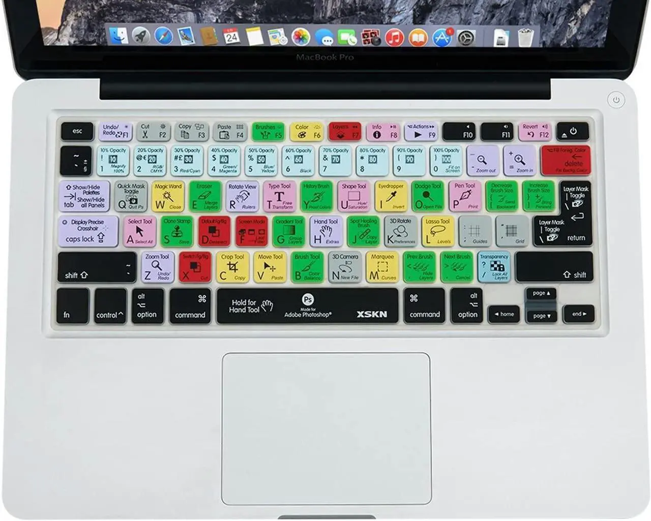XSKN Adobe Photoshop CC Shortcuts Silicone Keyboard Skin Hotkeys PS ...