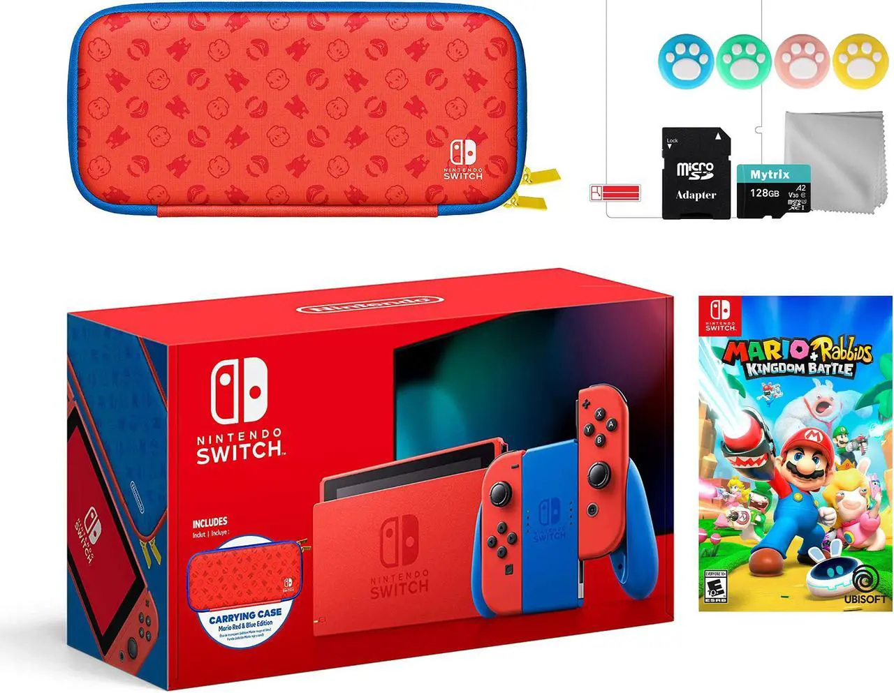 2021 New Nintendo Switch Mario Red & Blue Limited Edition with Mario ...