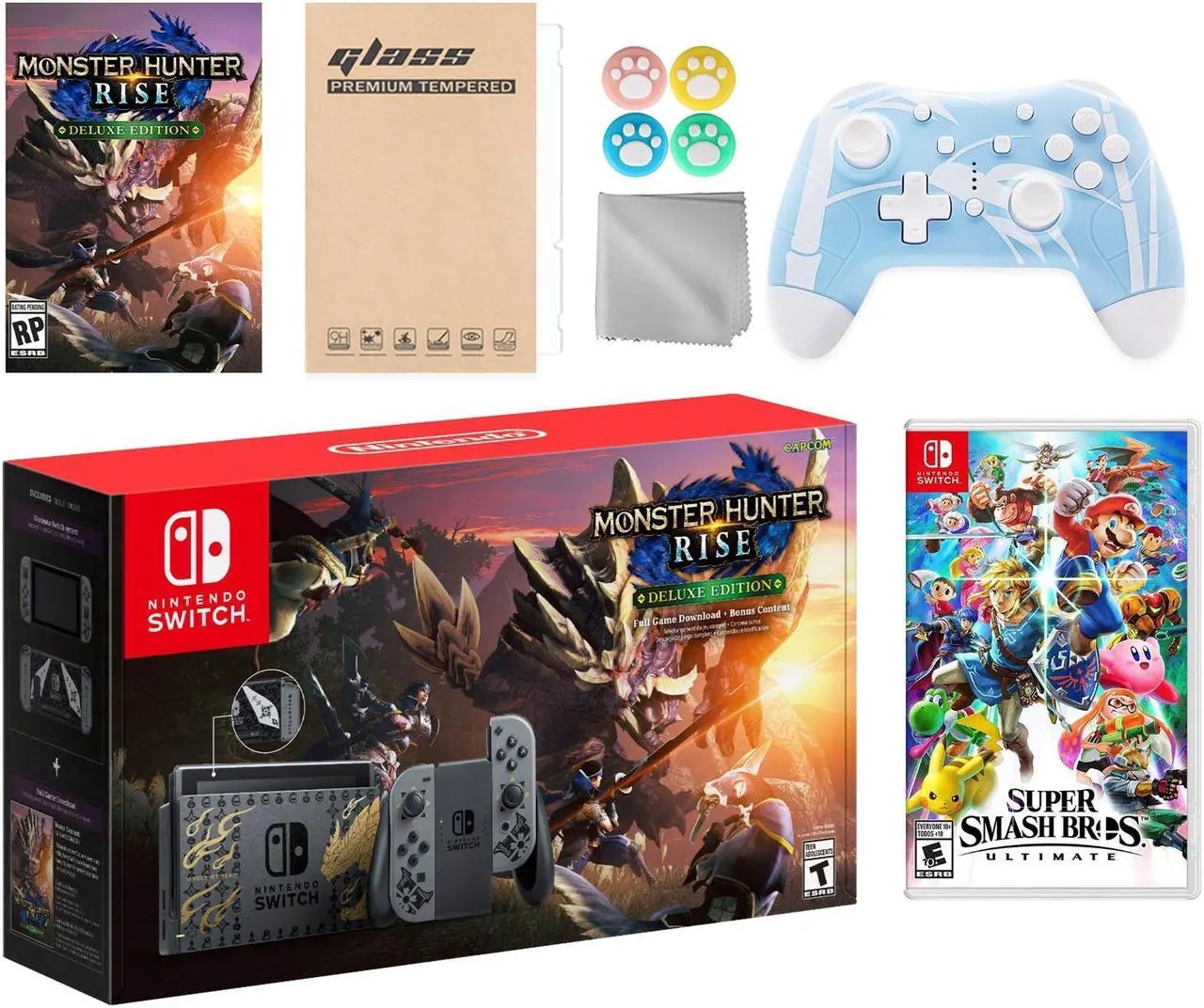 Nintendo Switch Monster Hunter Limited Console Set Plus Monster Hunter ...