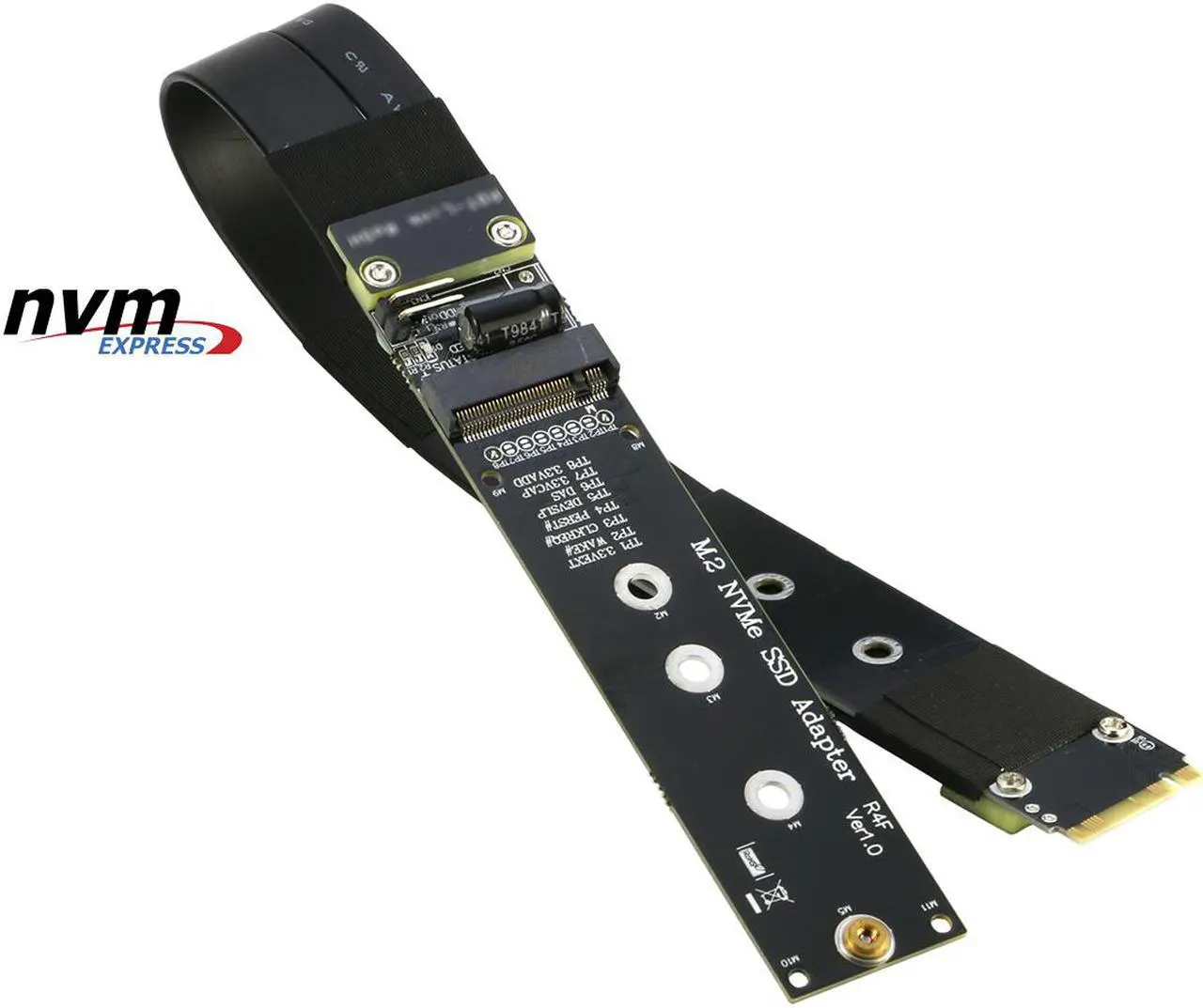 PCIe M.2 NVMe SSD Riser Adapter Extension Card Cable Supports PCIE 3.0 ...