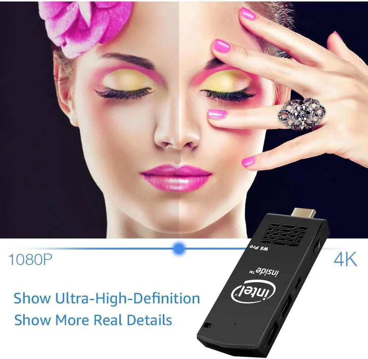 W5 Pro MINI PC Intel Aton Z8350 Quad Core 1.44GHz to 1.92Ghz 2G/32G ...