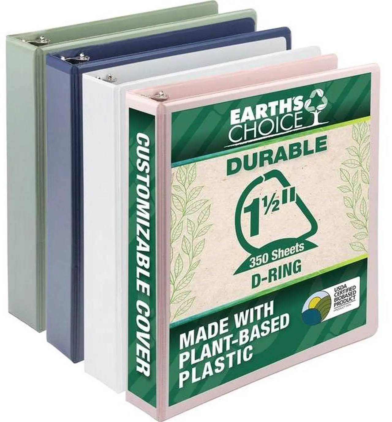 Samsill Earth's Choice Plant Based Durable View Binders 3 D-Ring ...
