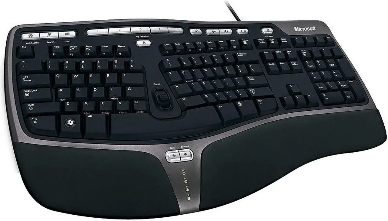 Microsoft Natural Keyboard 4000 for Business 5QH-00001 Black Wired ...