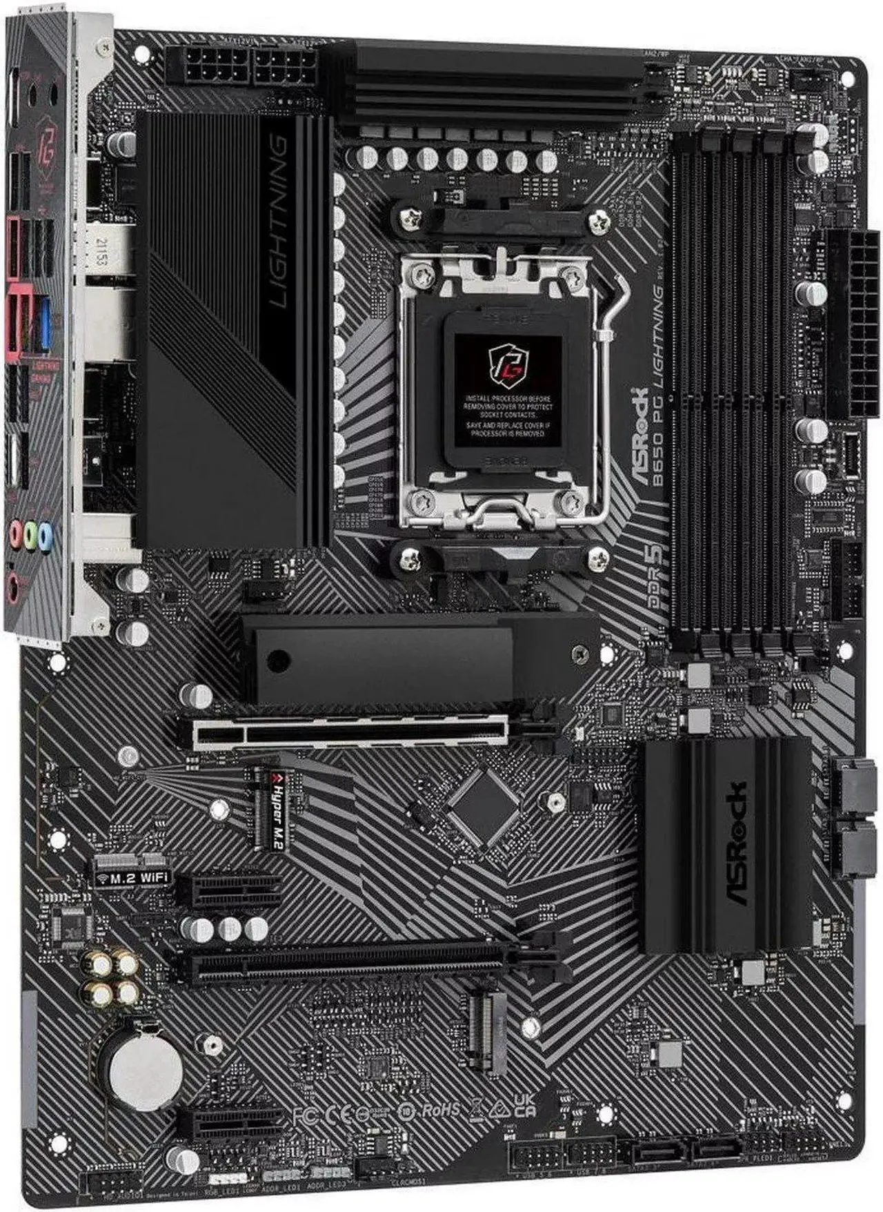 ASRock B650 PG LIGHTING AM5 ATX Motherboard Bundle with AMD Ryzen 5 ...