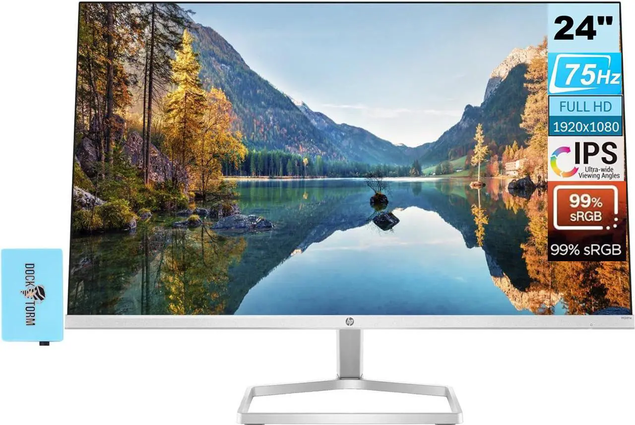 HP M24fw FreeSync Monitor 2D9K1AA#ABA Bundle with Docztorm Dock, 24 ...