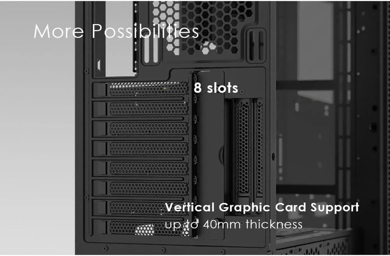 anidees AI Crystal M Middle Tower Tempered Glass CEB-ATX/ATX PC Gaming ...