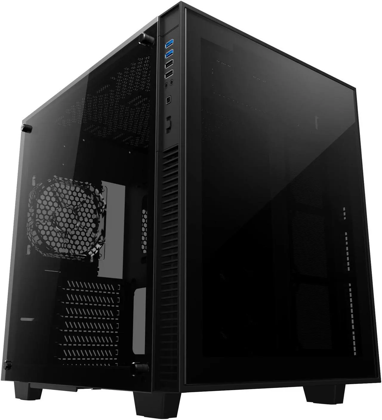 anidees AI-Crystal-Cube-Lite Cube ATX Tempered Glass Gaming Case ...