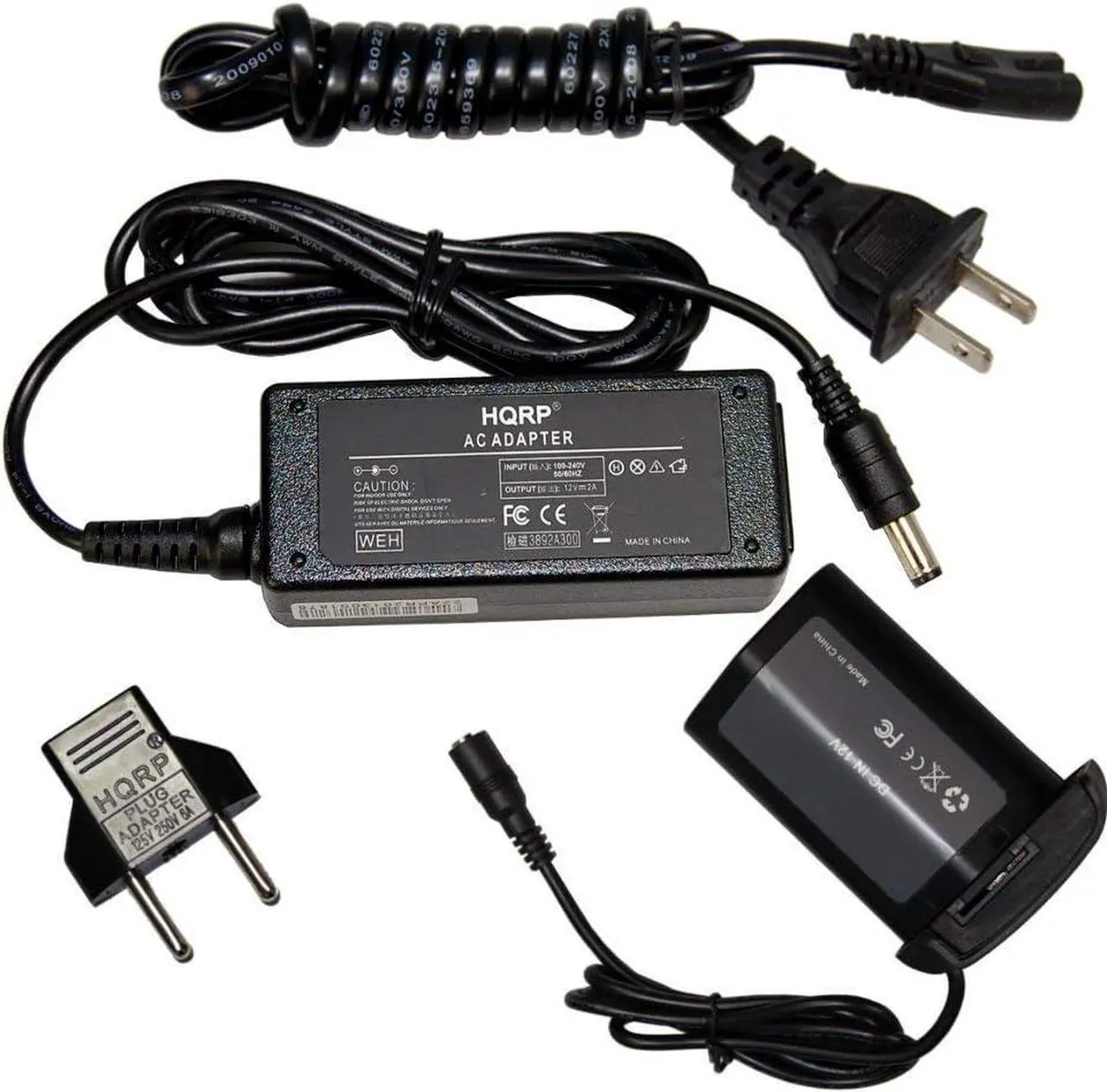 HQRP AC Power Adapter Kit Compatible with Canon ACK-E4 ACKE4 EOS-1D Mark III, EOS-1Ds Mark III ...
