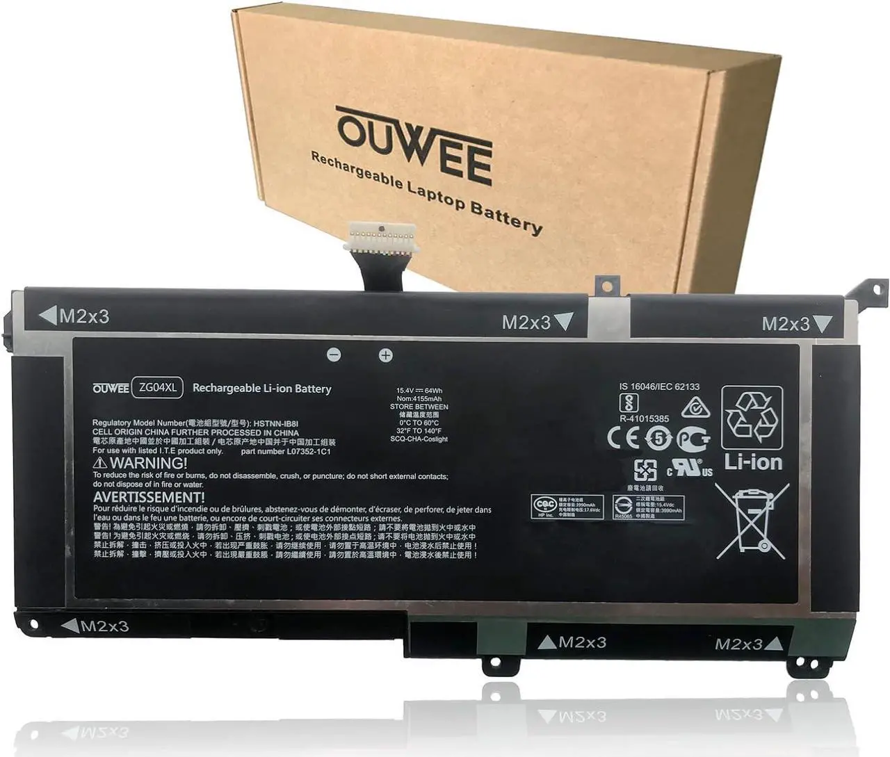 OUWEE ZG04XL Laptop Battery Compatible with HP ZBook Studio X360 G5 ...