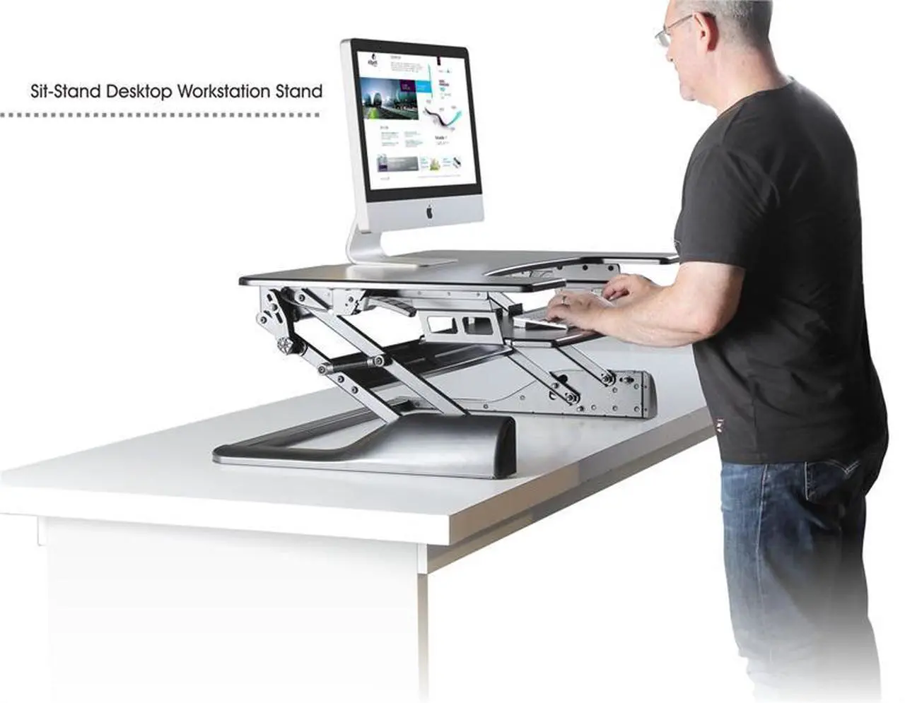 INLAND ProHT 05463 Height Adjustable Work Station Black - Newegg.com