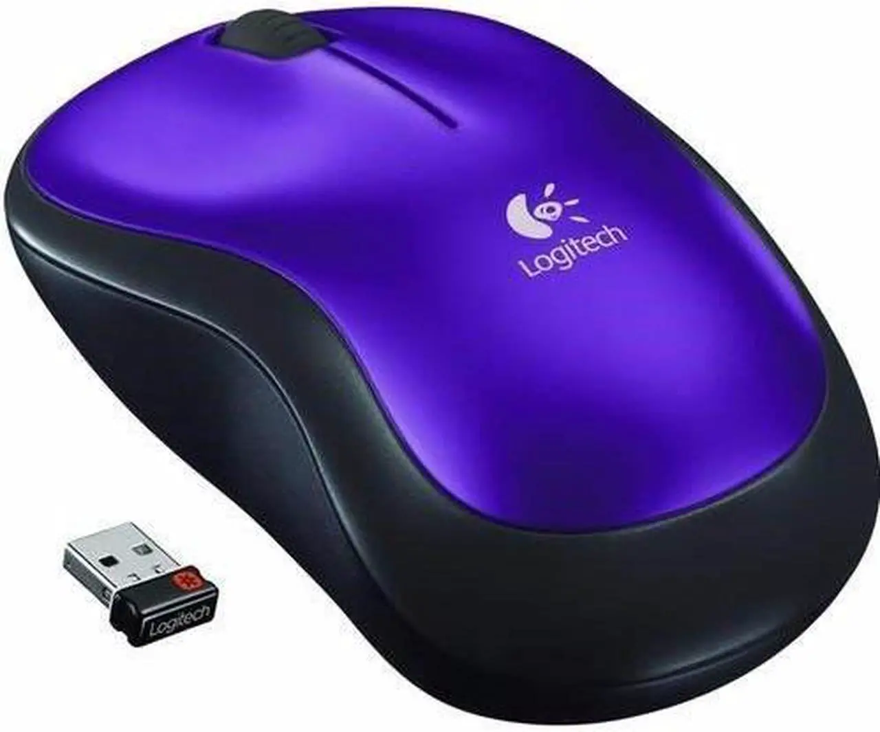 Logitech M185 910-003807 Vivid Violet RF Wireless Optical Mouse ...