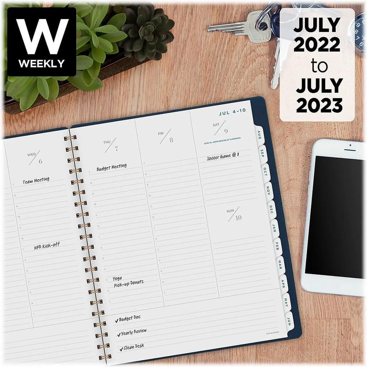 2022-2023 AT-A-GLANCE Signature 8.5"" x 11"" Academic Weekly & Monthly ...