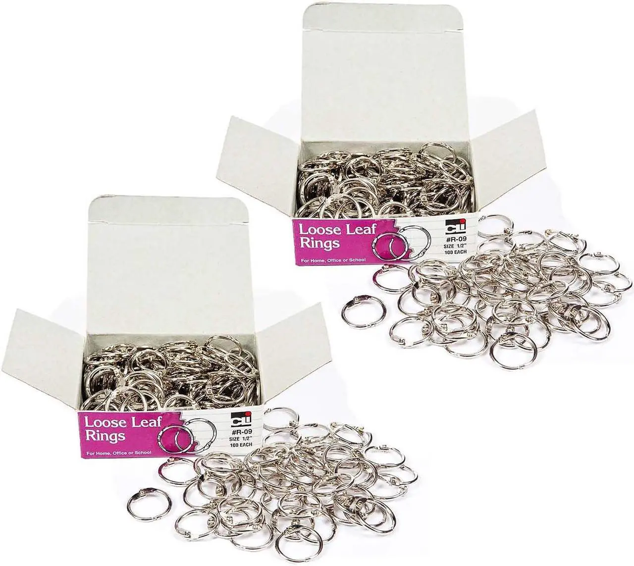CLI CHLR09-2 Rings Loose Leaf 1/2 In 100/Bx 2 BX/PK - Newegg.com