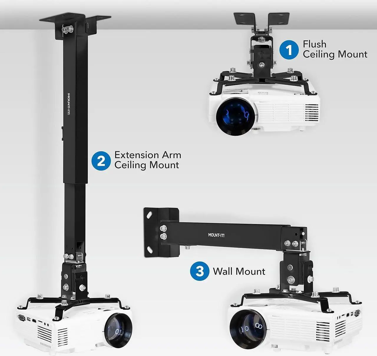 Mount-It! Wall Ceiling Projector Mount with Universal LCD/DLP Mounting ...