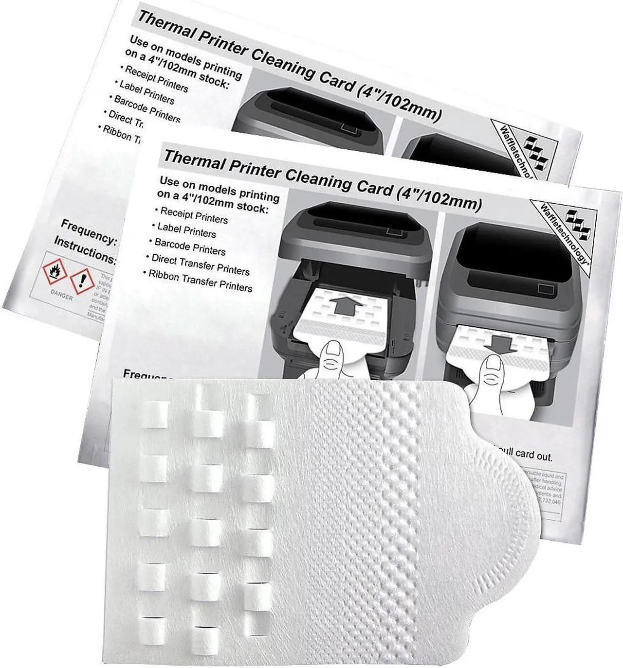 Alliance Thermal Printer Cleaning Card featuring Waffletechnology (6" x 4") 15 Cards per box ...