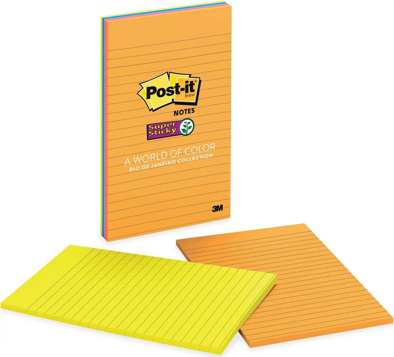 3M Post-it 5x8 Color Lined Super Sticky Notes - Newegg.com