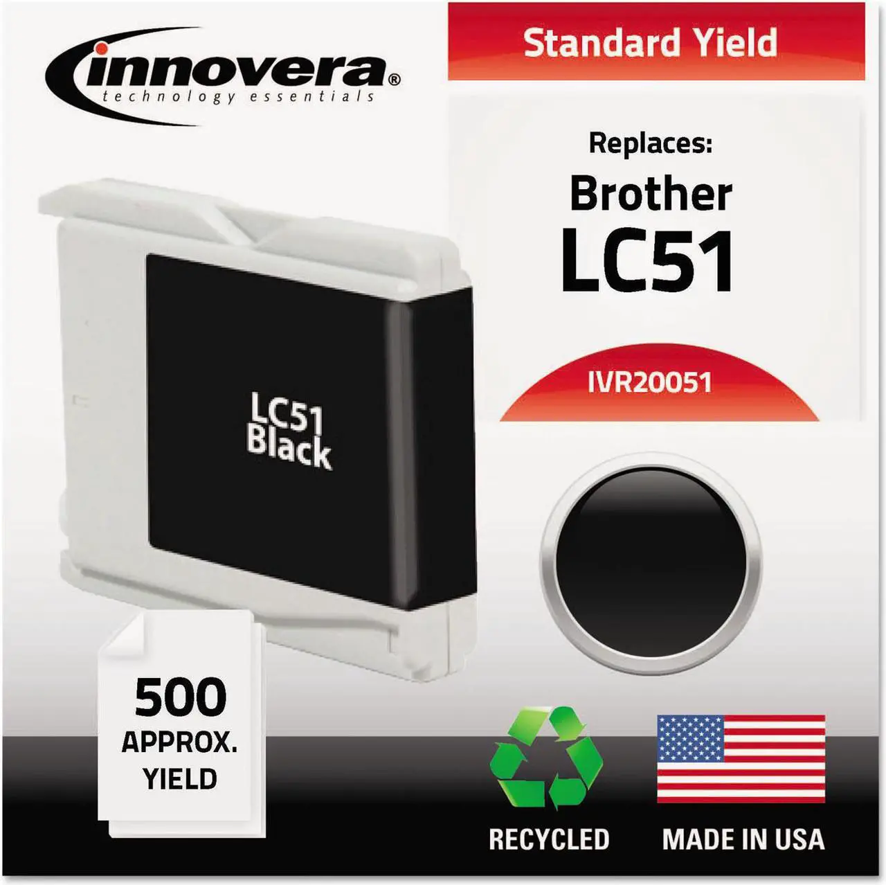 Innovera Remanufactured Brother LC51BK Ink IVR20051 - Newegg.com