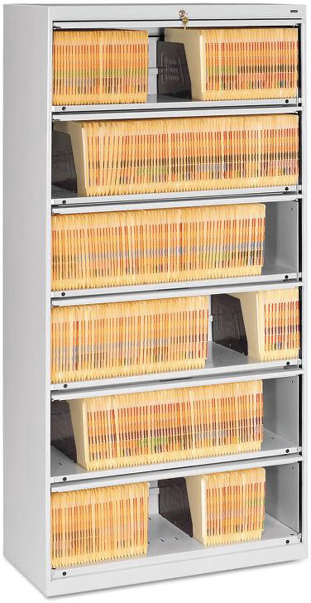 Tennsco Closed Fixed Shelf Lateral File 36w x 16 1/2d x 75 1/4 Light ...