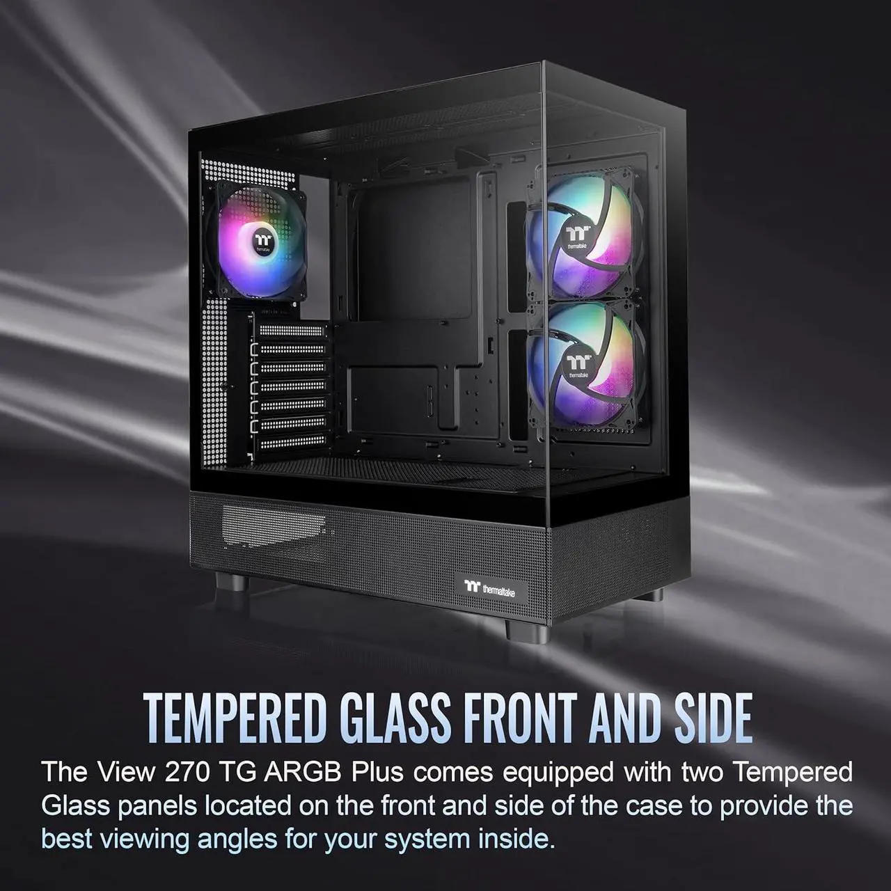 Thermaltake View 270 Plus TG ARGB ATX Mid-Tower Gaming Computer Case ...