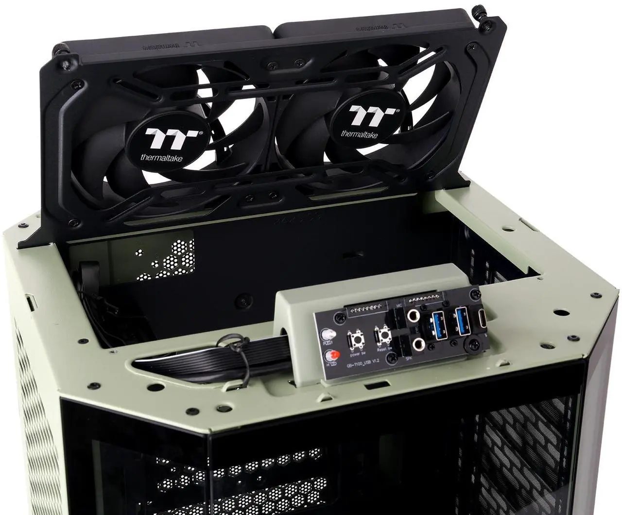 Thermaltake Tower 250 Matcha Green Mini-ITX Mini Tower 2x120mm CT Fans ...